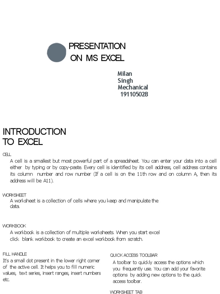 Advanced Excel Presentation | Download Free PDF | Microsoft Excel | Computing