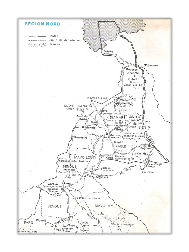 1 - Les Plaines Du Nord Et Les Monts Mandara, Carte | PDF
