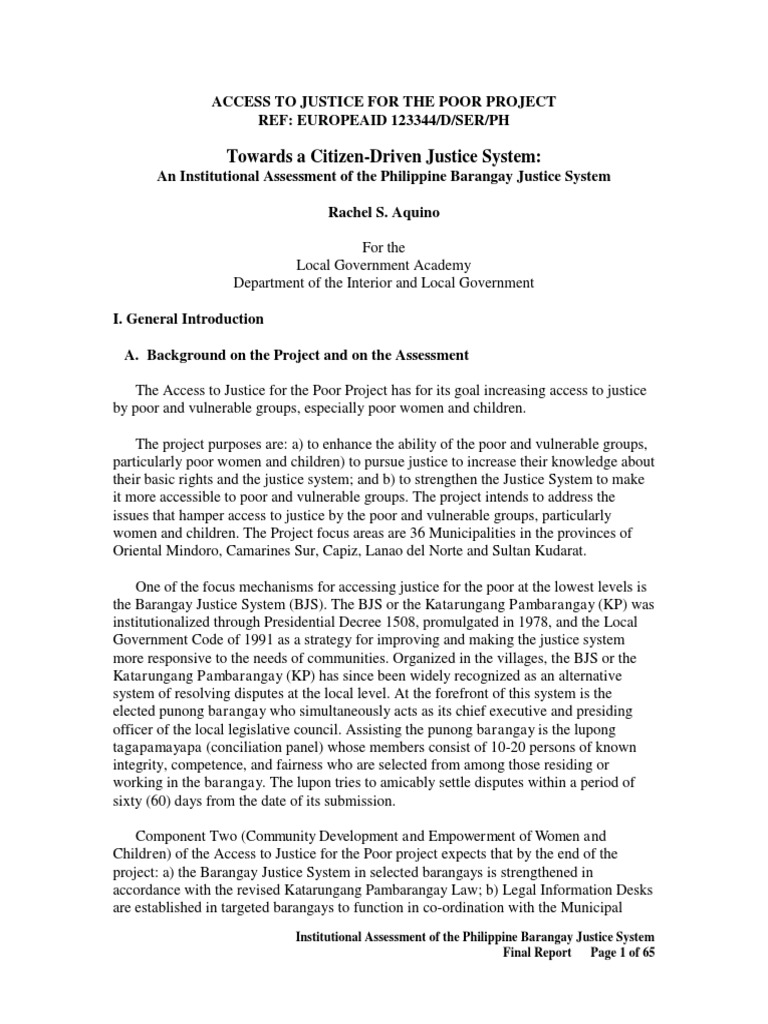 Towards A Citizen Driven Justice System | PDF