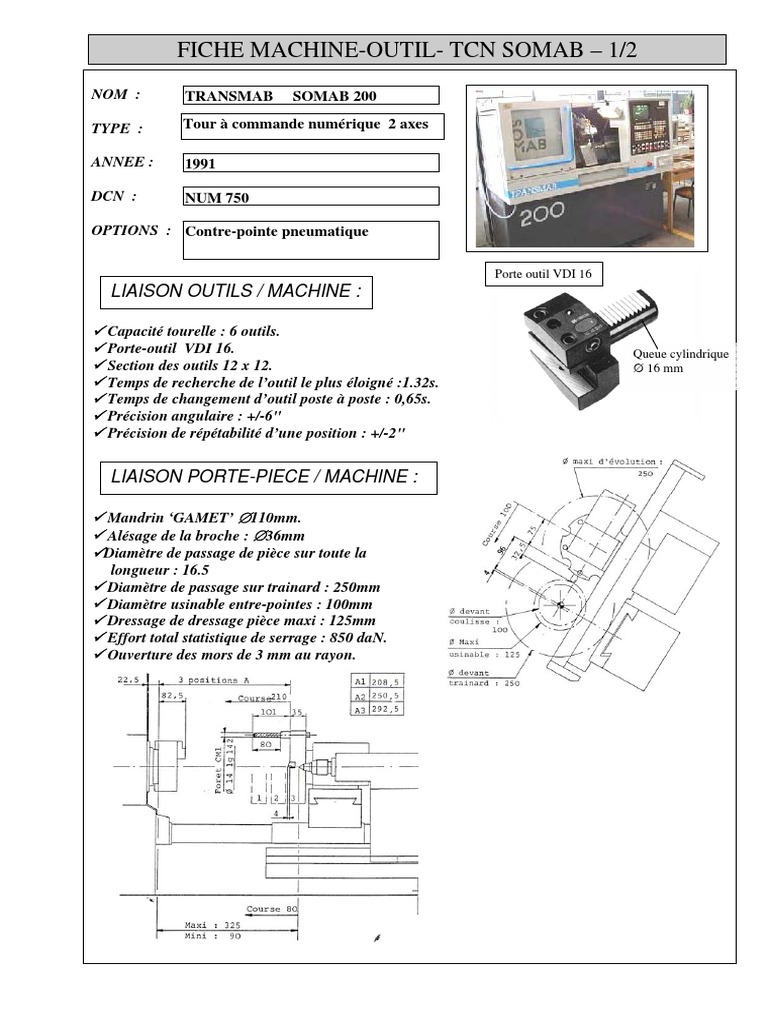 Fiche Machine Transmab200 | PDF