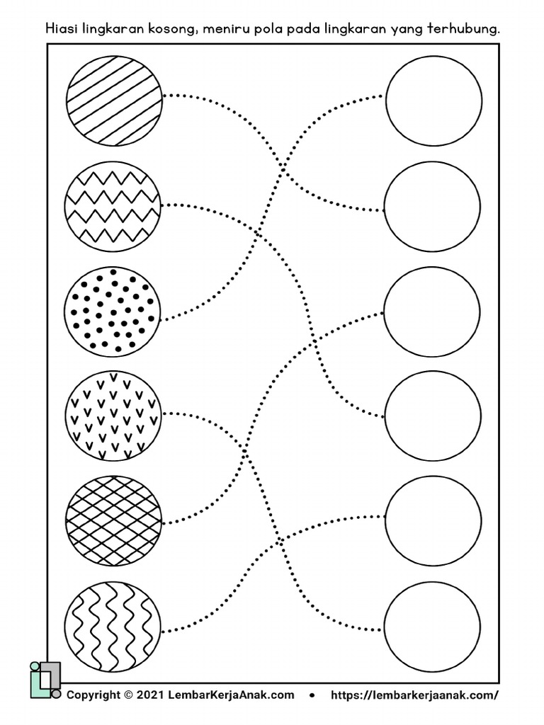 Kognitif Lembar Kerja Anak TK Meniru Pola 0 | PDF