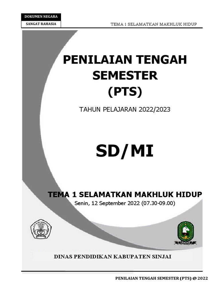 Soal PTS Tema 1 Kelas 6 | PDF