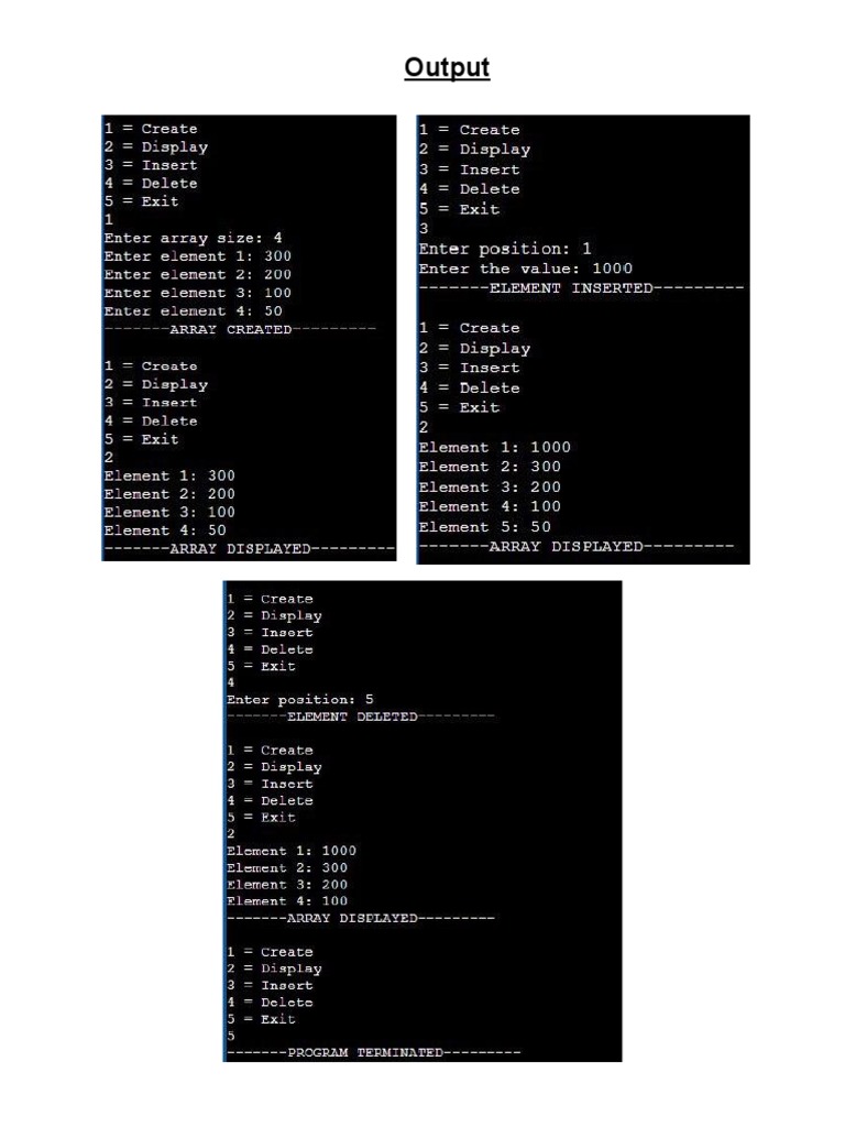 Dsa Report 1 Output Pdf 