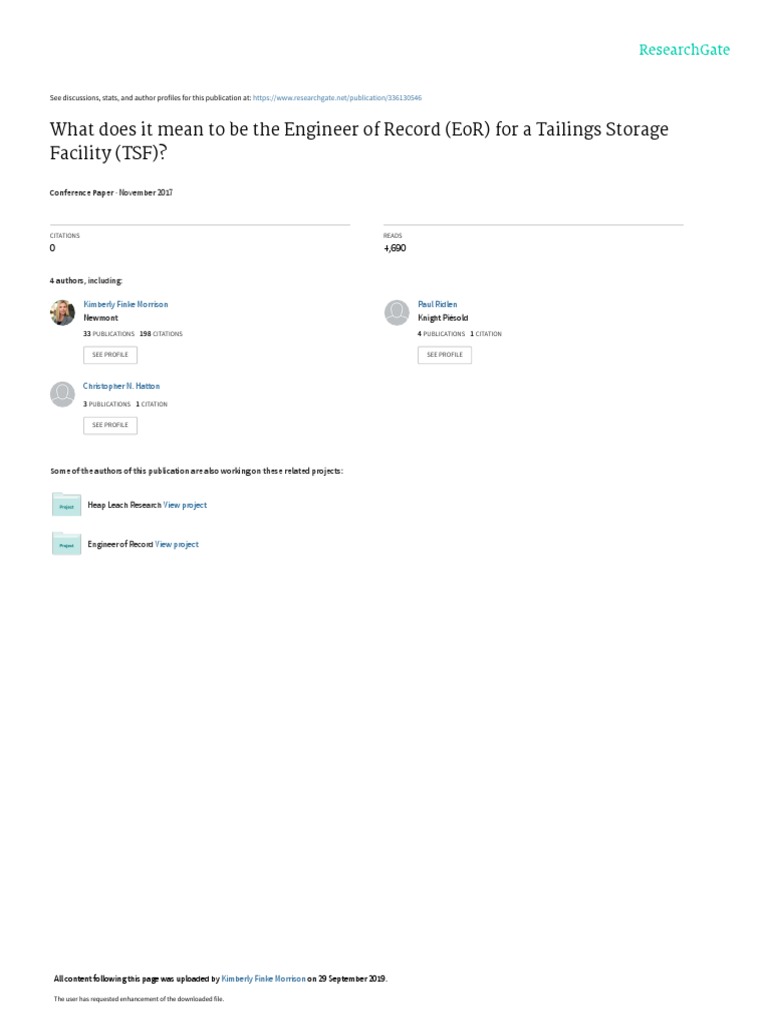 Understanding Engineer of Record for TSFs | PDF | Quality Assurance ...