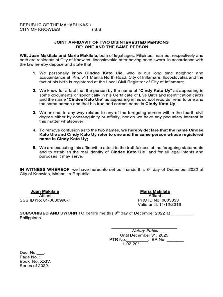 AFFIDAVITs JOSOL Merged | PDF | Affidavit | Justice