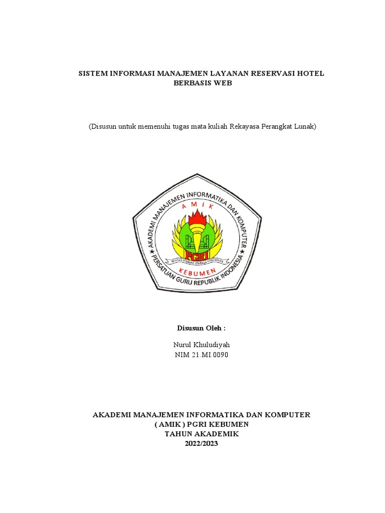 Sistem Informasi Manajemen Reservasi Hotel Berbasis Web untuk ...