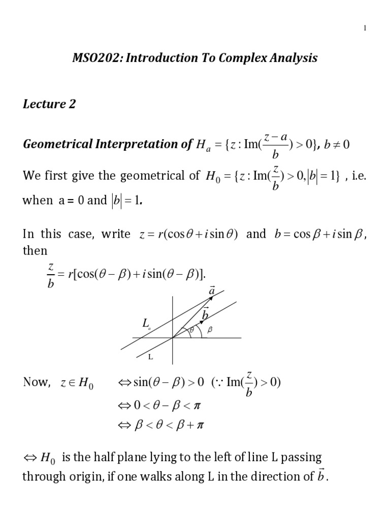 MSO202 Lect 2 | Download Free PDF | Derivative | Analytic Function