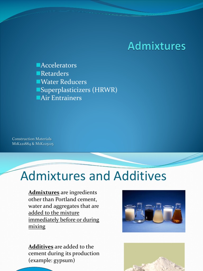 Admixtures | PDF | Concrete | Fly Ash