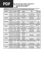 Matric Rewrite Timetable 2025 | PDF