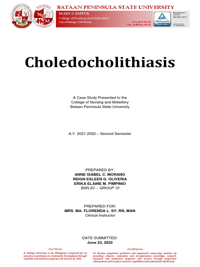 Choledocholithiasis Case Study Analysis | PDF | Gallbladder | Bile