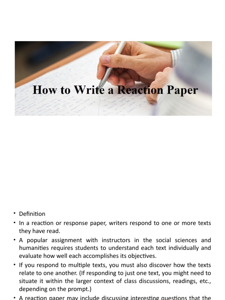 HOW TO WRITE REACTION PAPER | PDF | Information | Thought