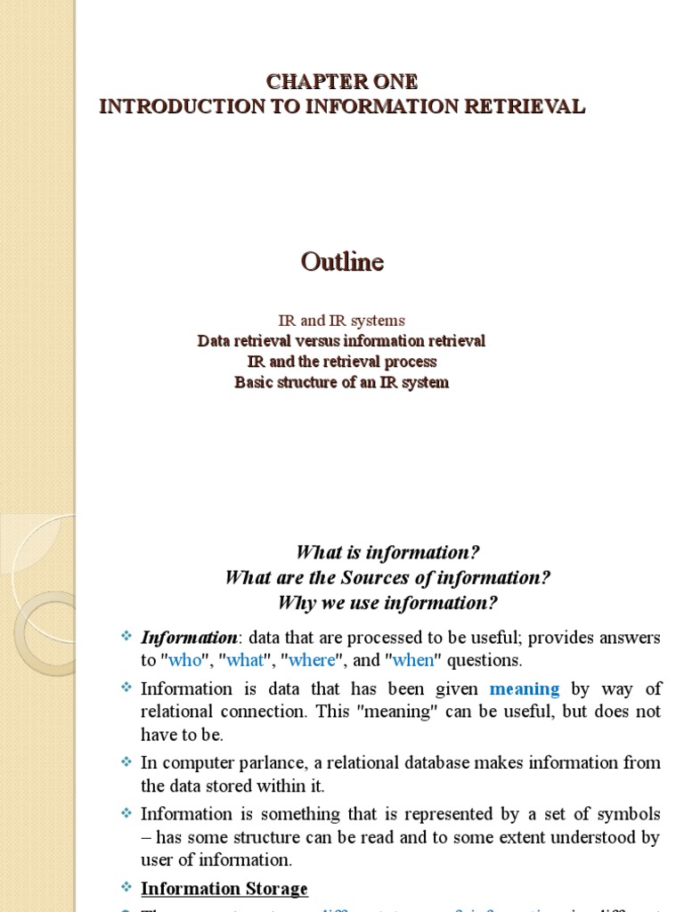 1 Introir Best Pdf Information Retrieval Search Engine Indexing