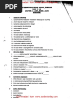 Class6 ICSE Physics Light Worksheet | PDF