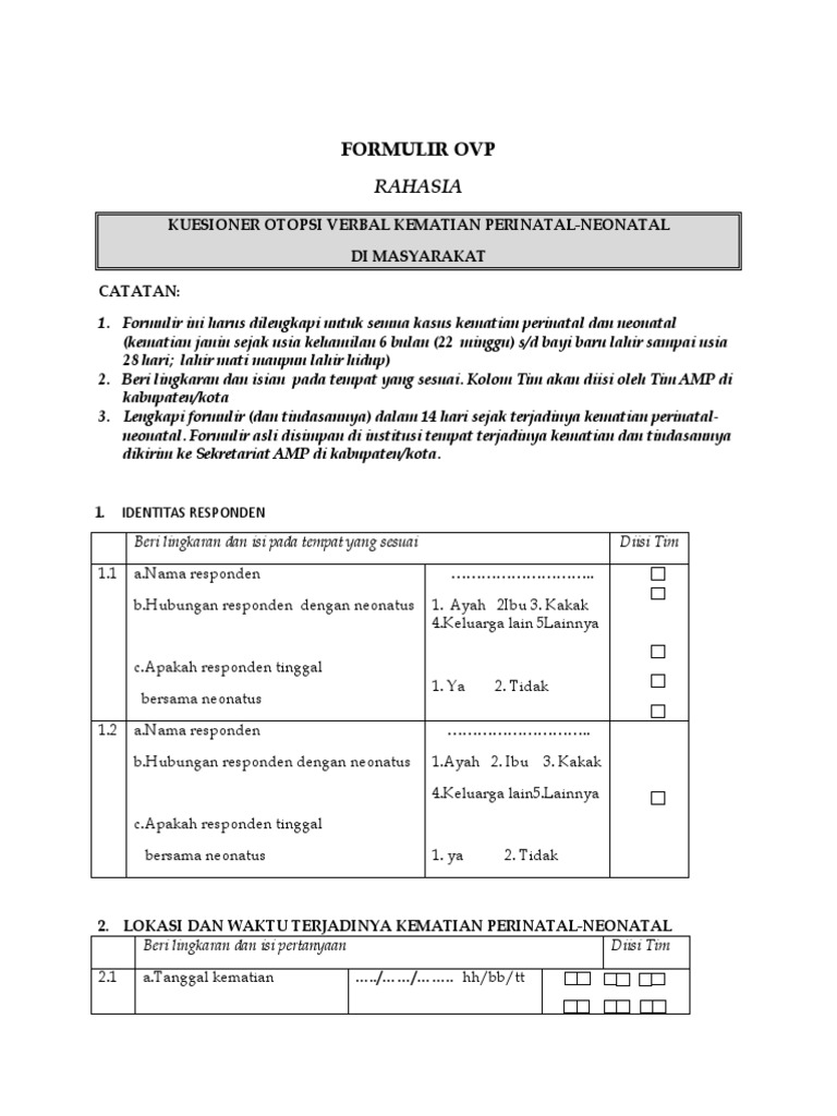 Formulir Ovp | PDF | Memasak, Makanan, & Anggur