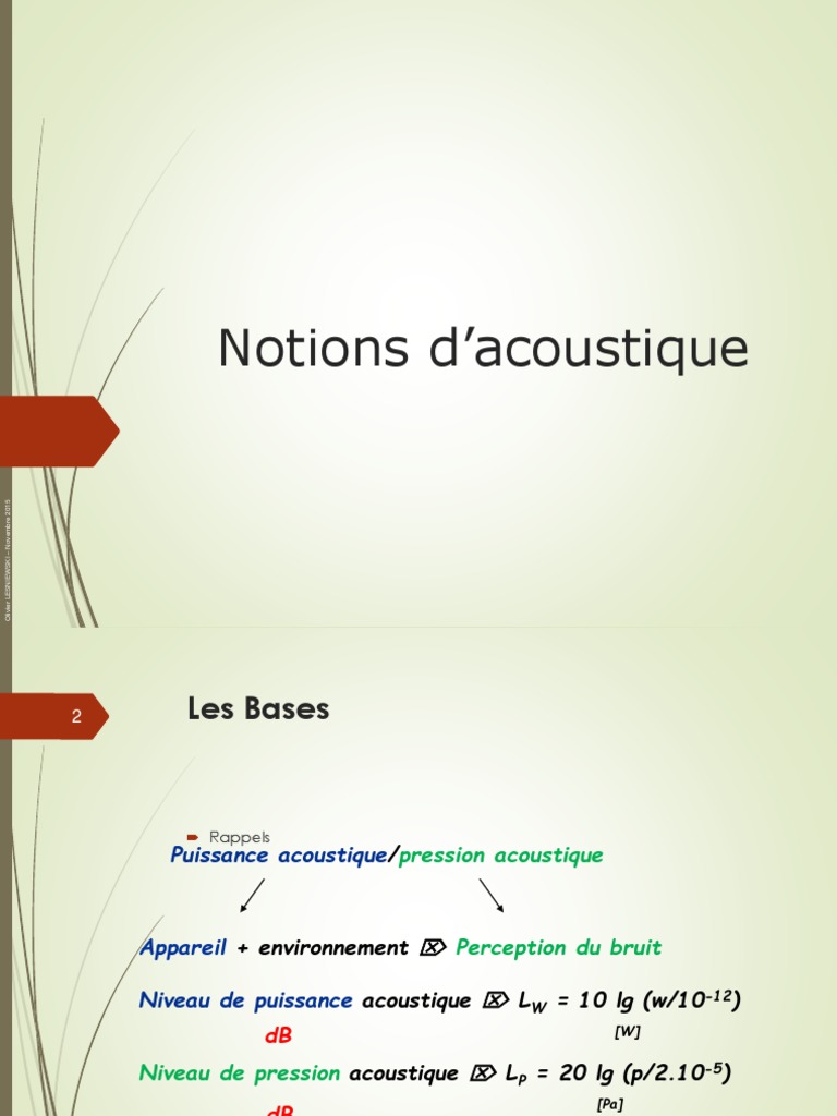 An3-Notions Acoustiques | PDF | Son | Décibel