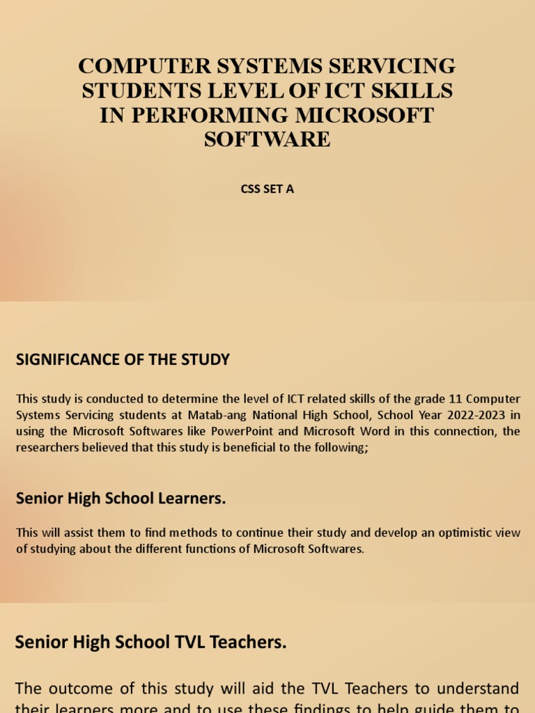 Significance of The Study & Acknowledgement and Dedication | Download ...