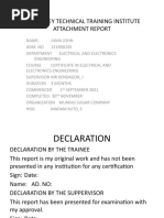 Industrial Attachment Report Writing Sample | PDF