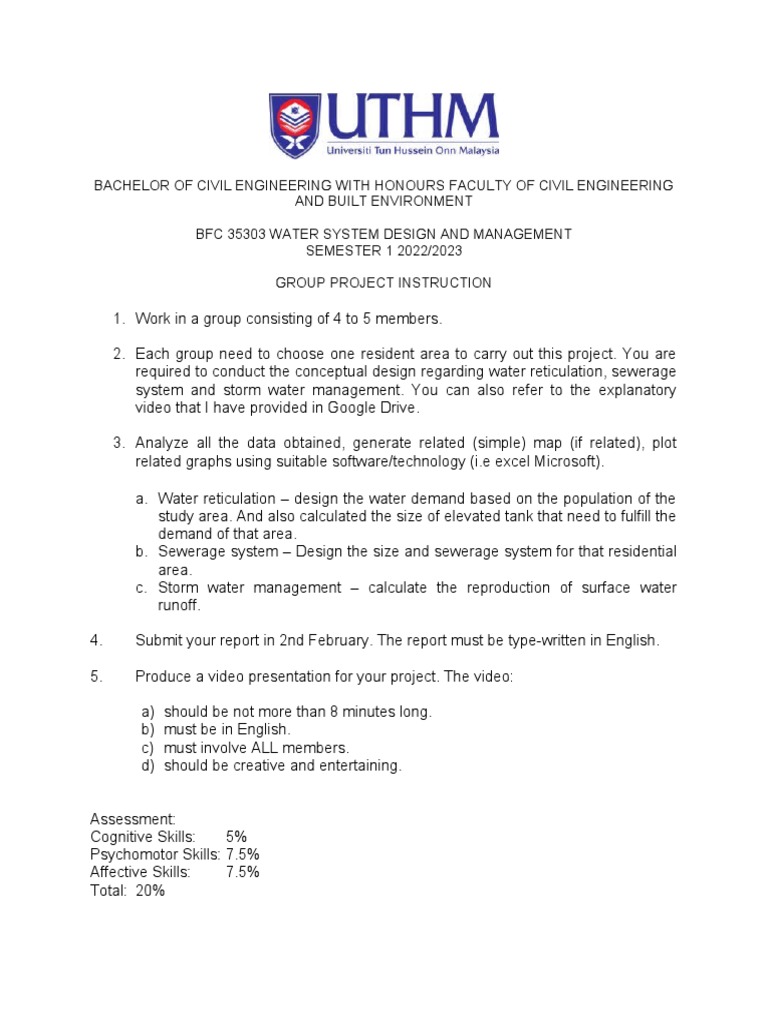 Project Instruction | PDF