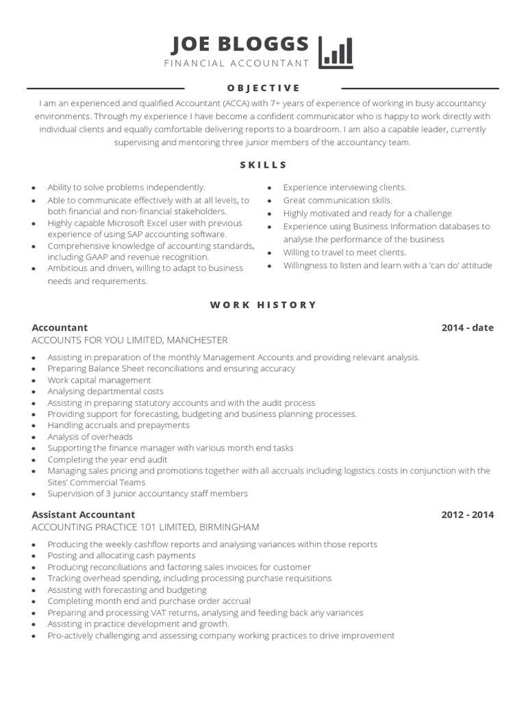 Accountancy CV Template | PDF | Accounting | Audit