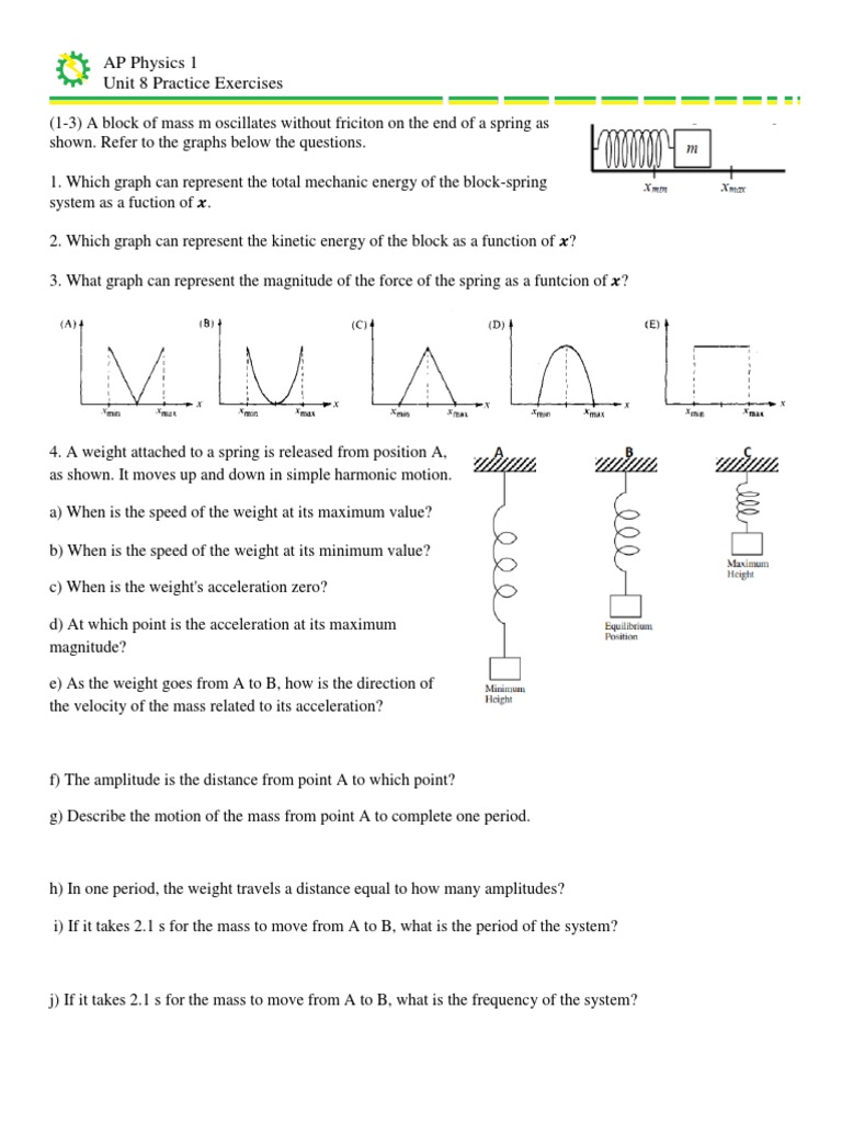 Unit 8 Exercises | PDF | Pendulum | Metrology