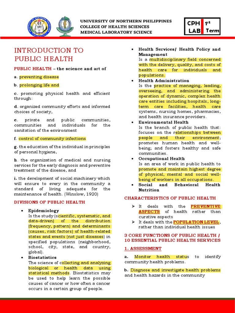CPH Lec Reviewr | PDF | Statistics | Public Health