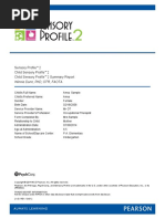 Sensory Profile 2 (SP2) : Age Range: Time To Administer | PDF | Senses ...