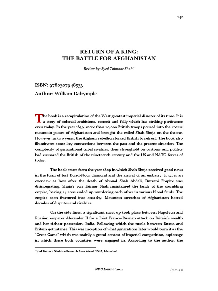 14 Return of A King Syed Taimoor Shah 2 | PDF | British Empire | International Relations