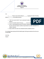 School Teacher Transfer Letter Template | PDF | Wellness