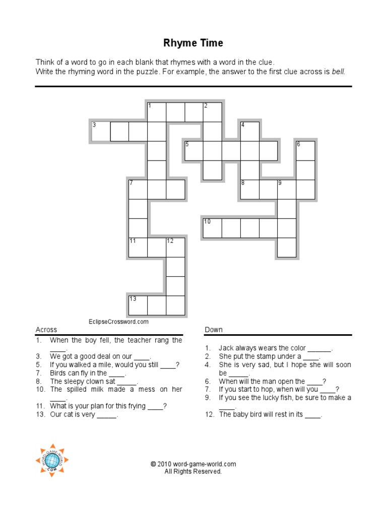 Simple Crossword Puzzles | PDF