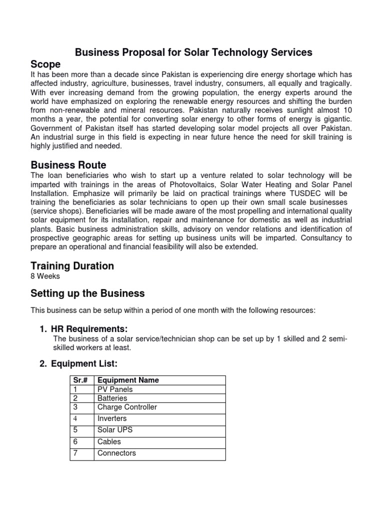 Proposal For Solar Services | PDF | Solar Energy | Interest