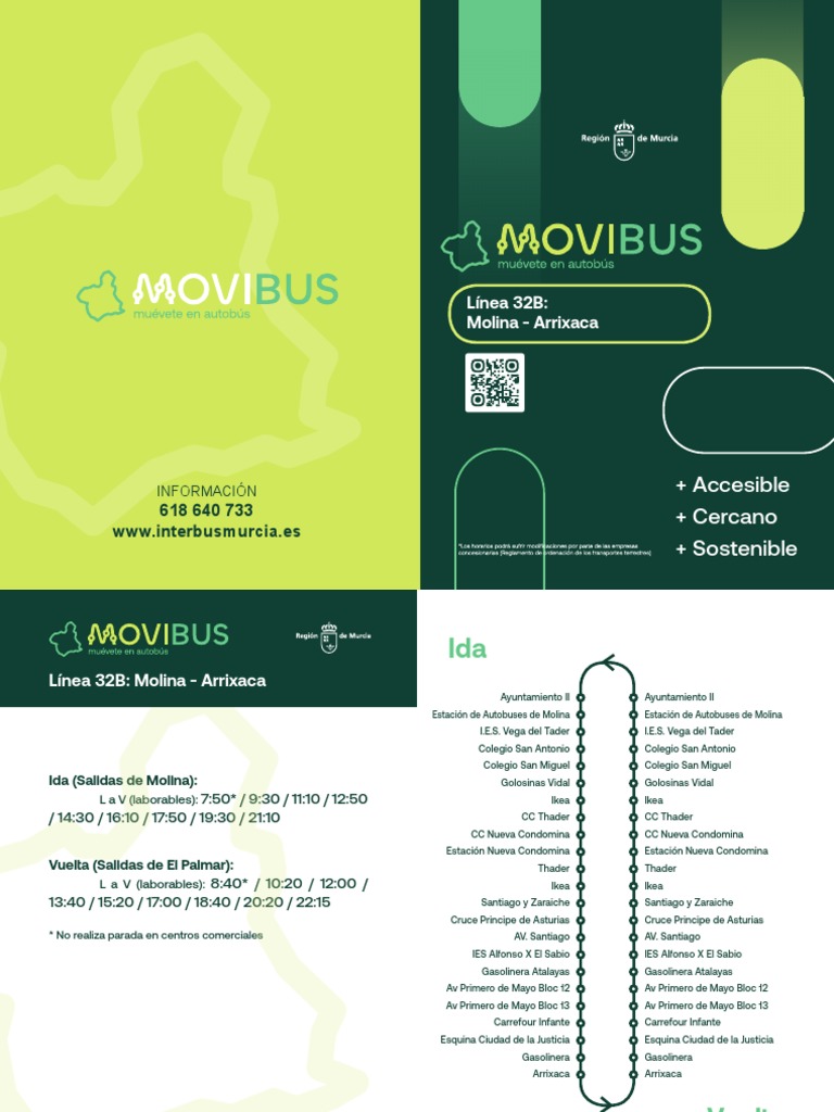Horarios Línea 32B: Molina - Arrixaca | PDF