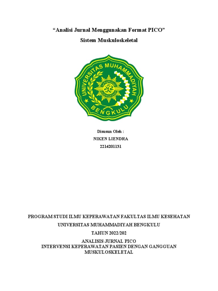 Analisi Jurnal Menggunakan Format PICO - NikenLiendra | PDF | Kesehatan Holistik