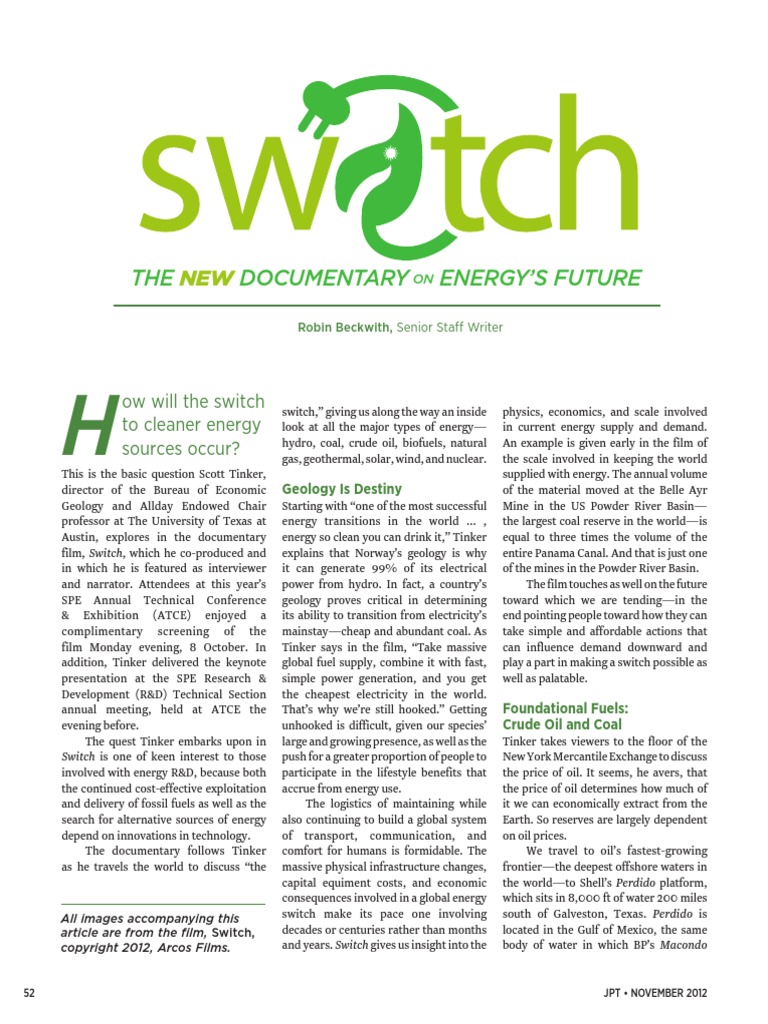 The New Documentary On Energy's Future | PDF | Solar Power | Solar Energy