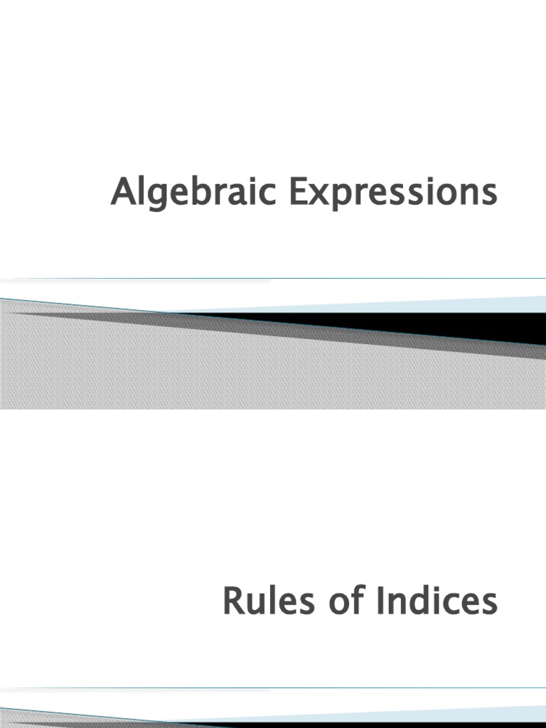 P1 Algebraic Expressions | PDF | Mathematics | Mathematical Objects