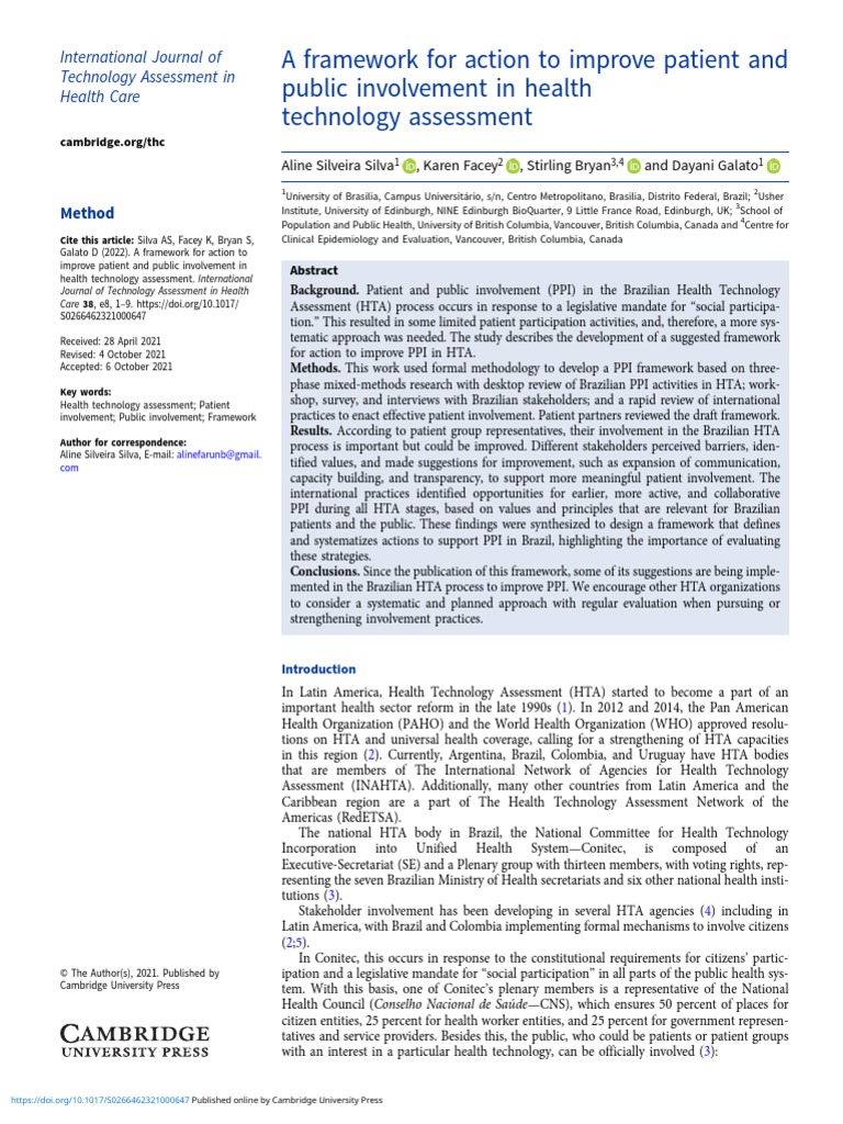 Div Class Title A Framework For Action To Improve Patient and Public Involvement | PDF ...