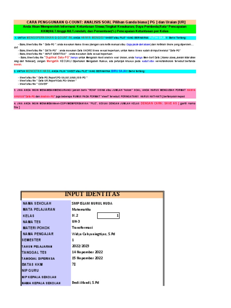 Analisis Hasil UH-3 Matematika Kls 92 | PDF