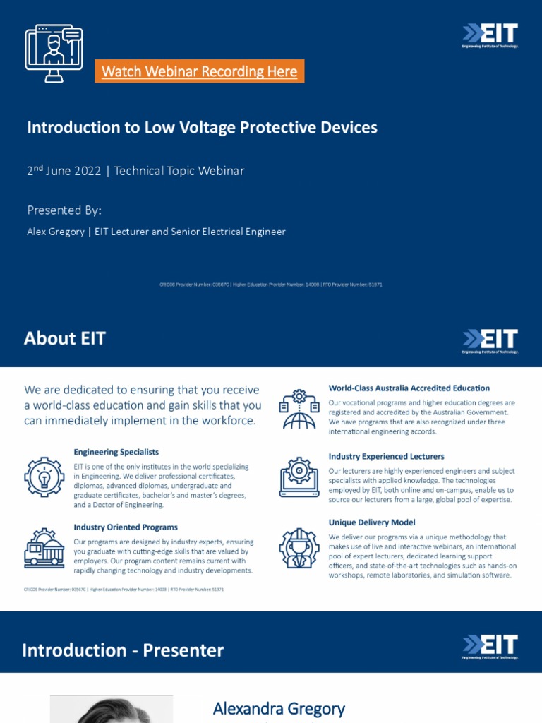 EIT Intro To Protective Devices Combined WithRecording | PDF | Fuse ...