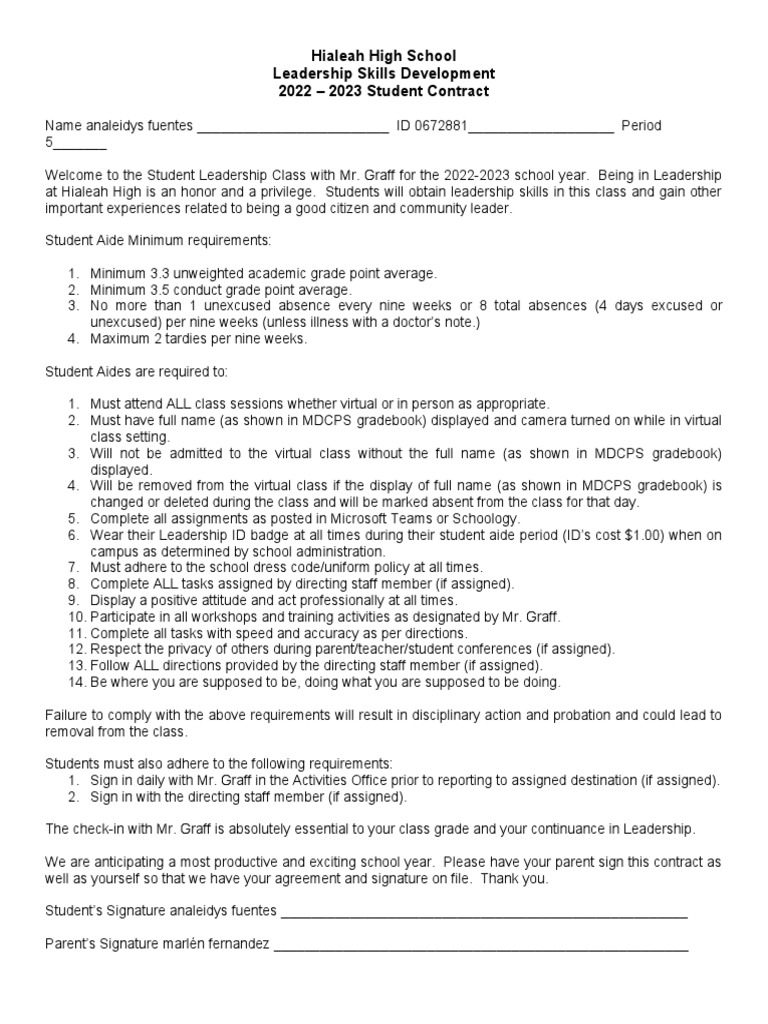 2022 2023+Leadership+Contract 2 | PDF