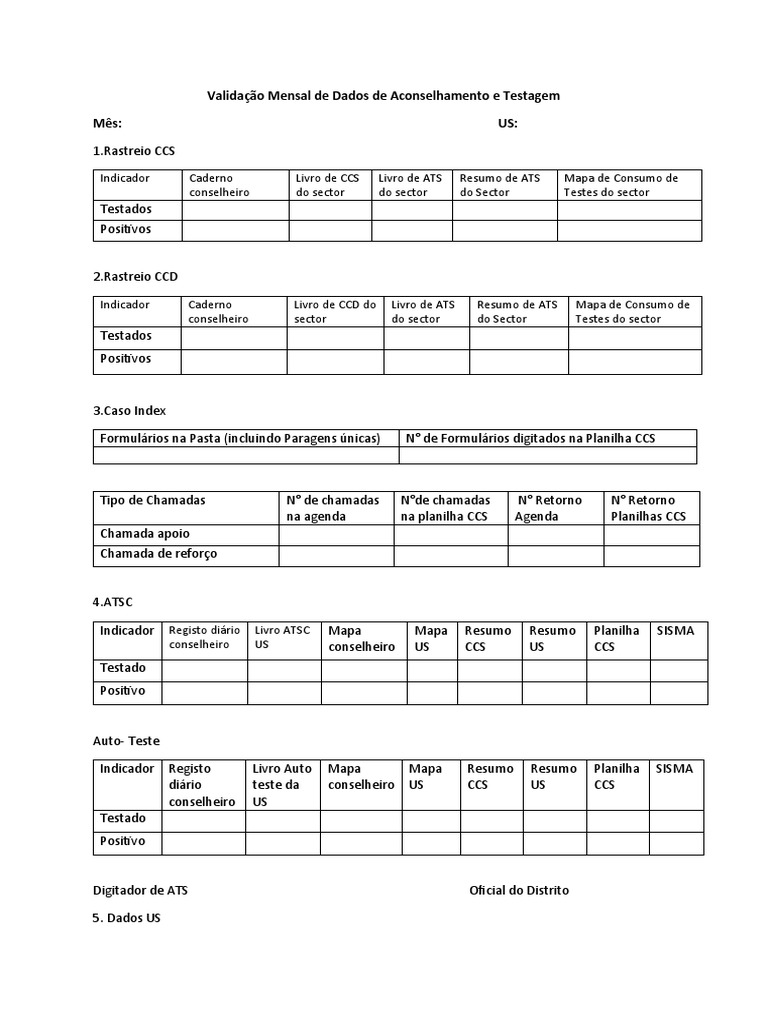Planilha de Validacao de Dados ATS CS Maxaqquene | PDF | Medicina ... Planilha de Validacao de Dados ATS CS Maxaqquene | PDF | Medicina ...