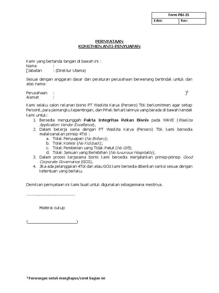 Bumn Doc Anti Penyuapan | PDF