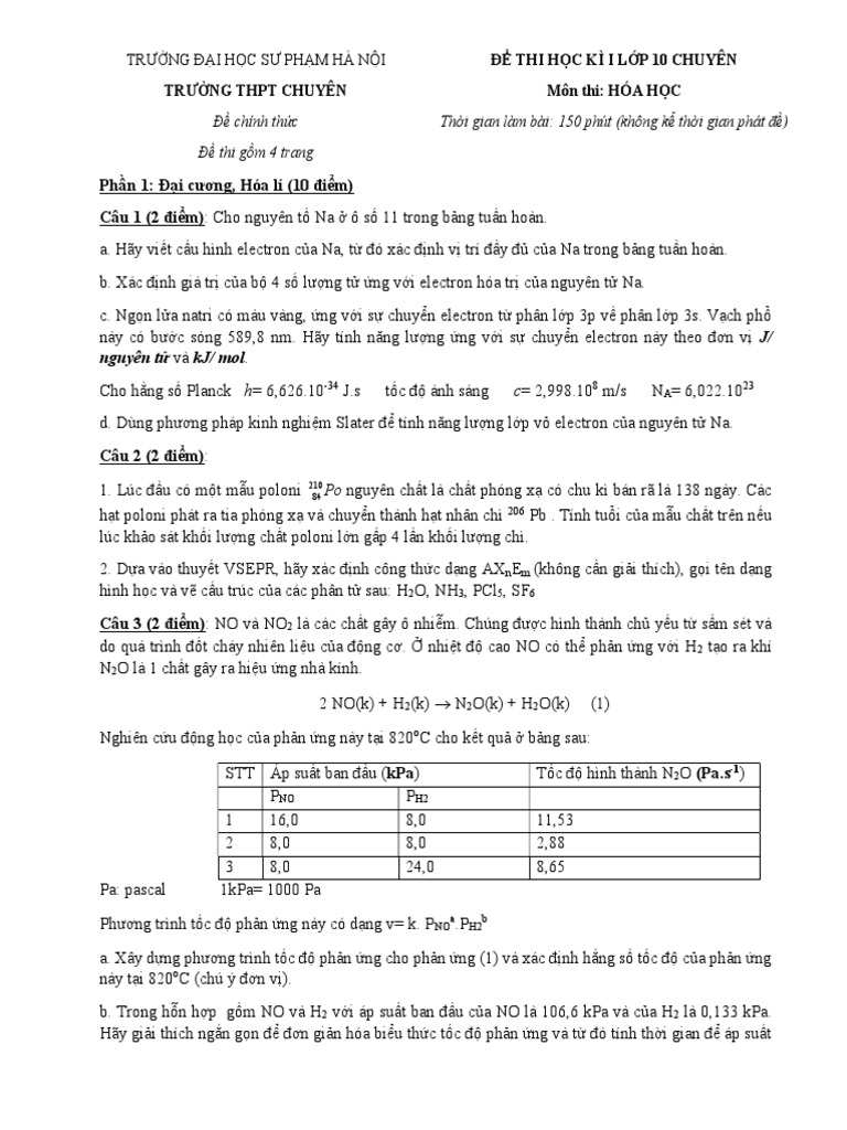 Hóa 10 | PDF