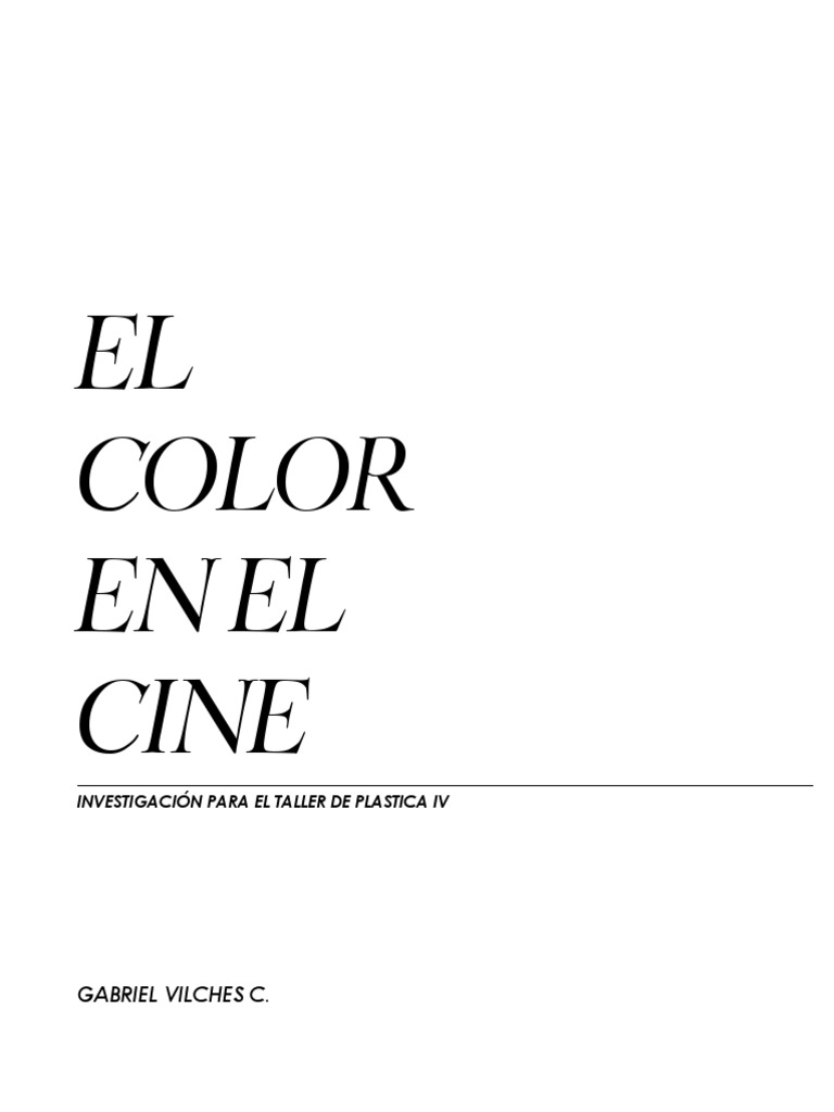 El Color en el Cine: Estética y Técnica | PDF | Color | Pinturas