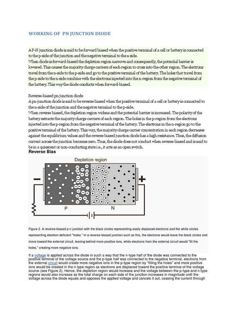 Forward and Reverse Bias in PN Junction Diode | PDF | P–N Junction | Diode