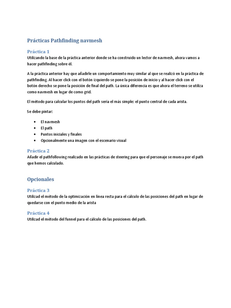 08 Pathfinding Navmesh | PDF | Métodos y materiales de enseñanza