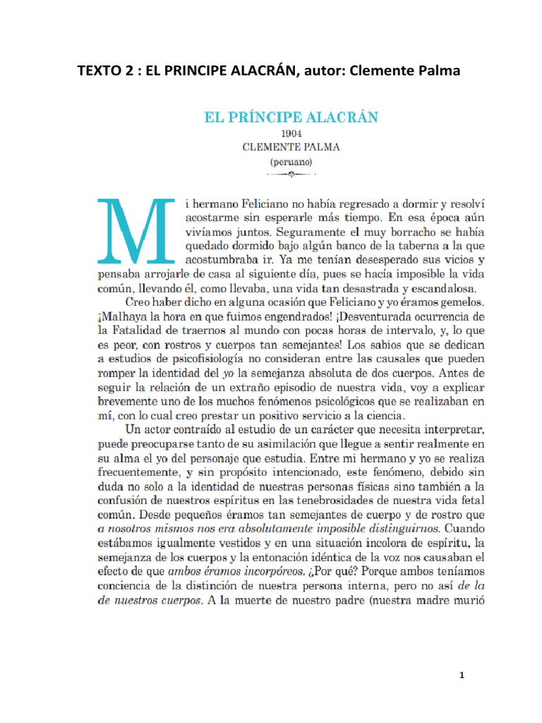 El Principe Alacran 3ro B | PDF