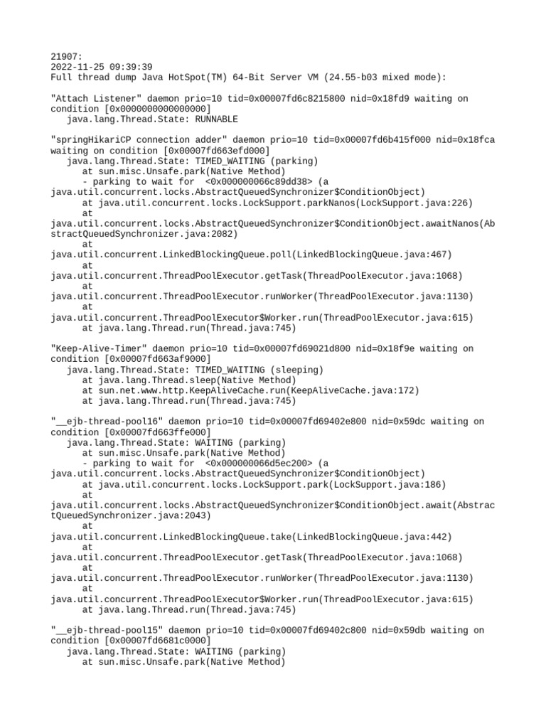 Java Thread Dump Analysis Pdf Java Programming Language Object Oriented Programming 5481