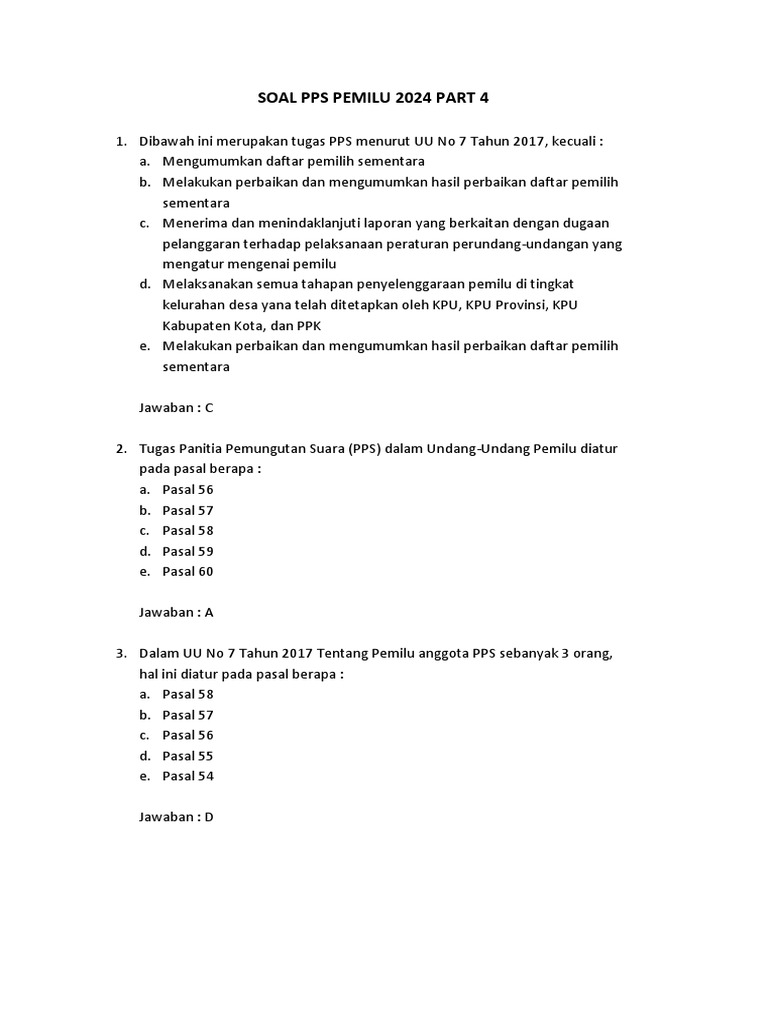 30 Soal PPS Part 4 | PDF