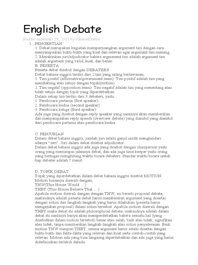 English Debate | PDF