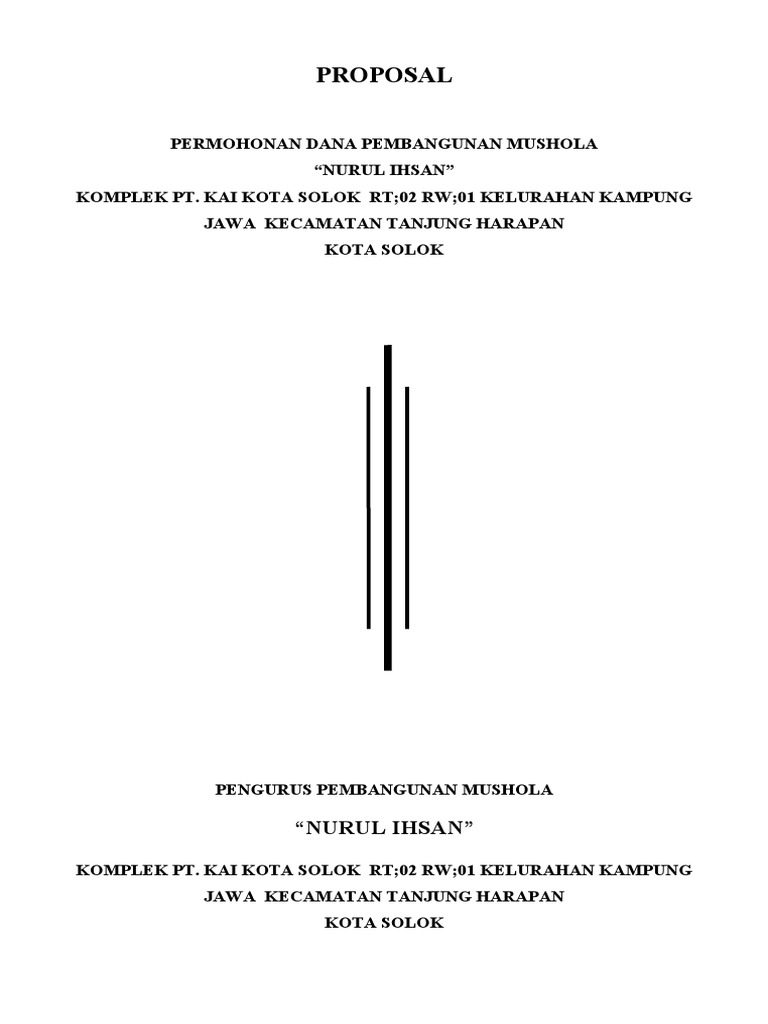 Contoh PROPOSAL Pembangunan Mushola | PDF