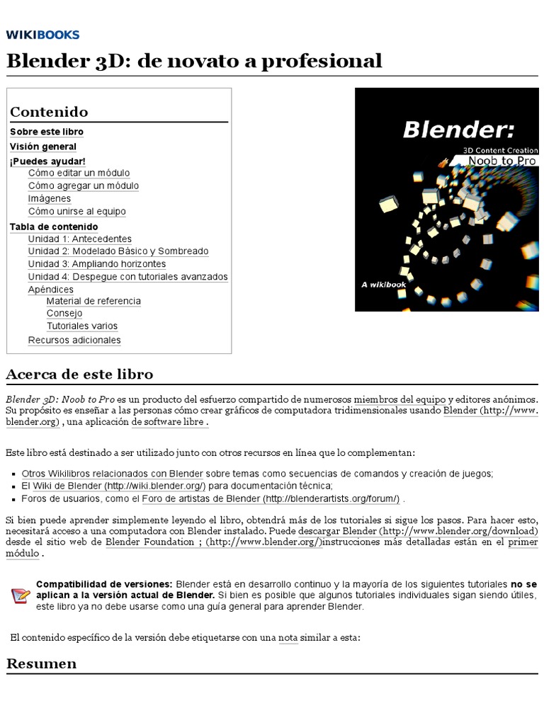 Guía Completa Blender 3D: Noob a Pro | PDF | Licuadora (Software ...
